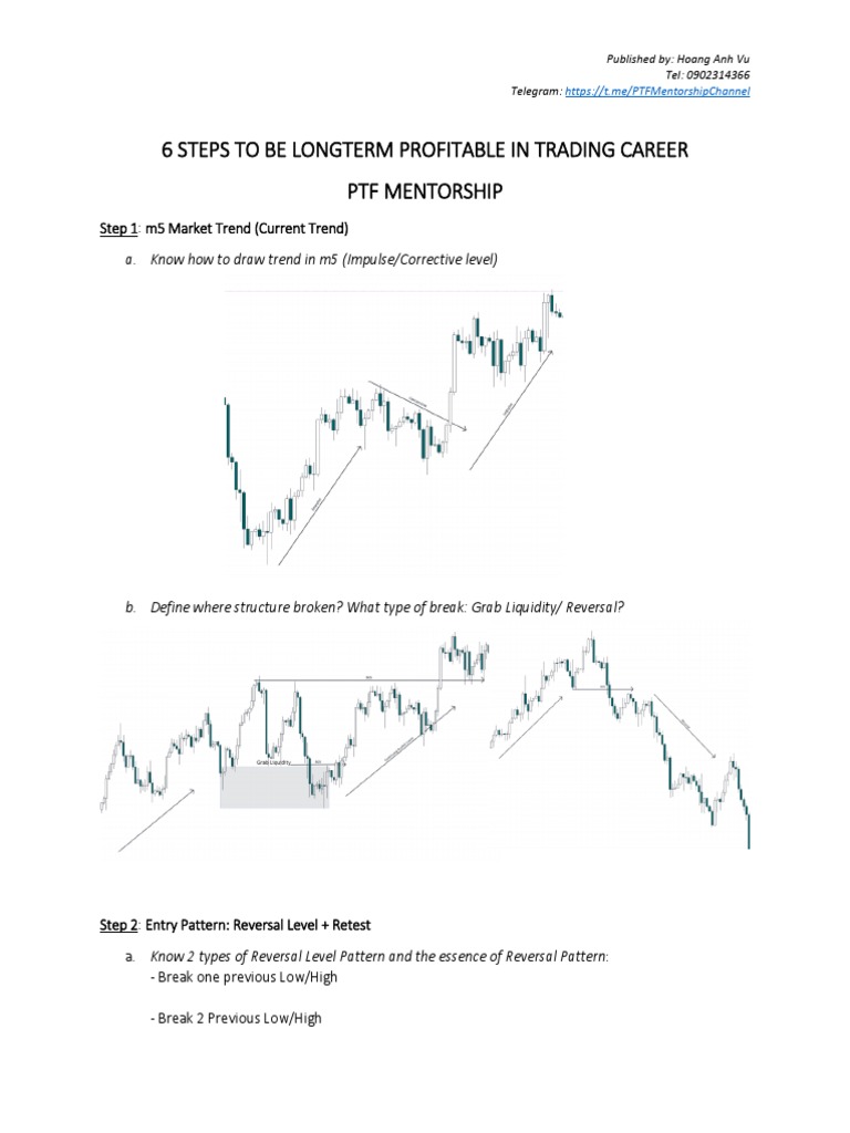 6 Steps To Be Profitable Trader - PTF Mentorship Guideline | PDF ...