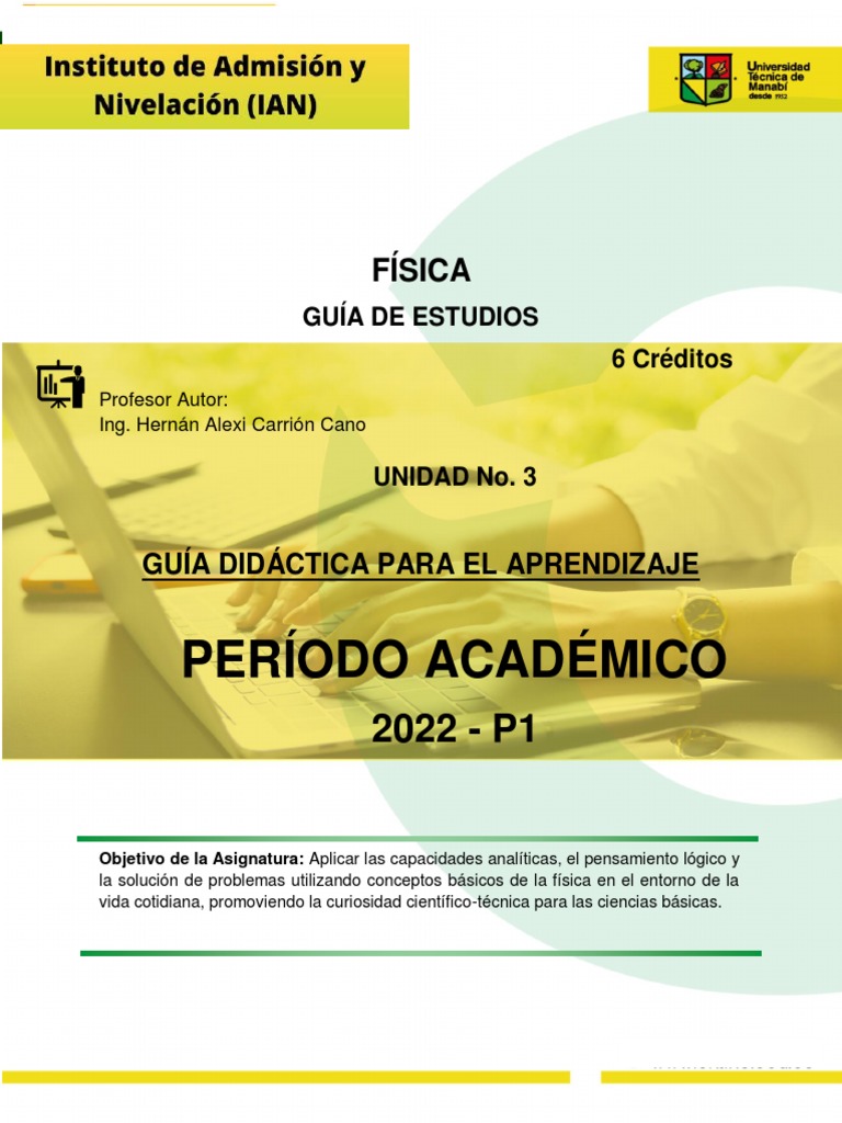 Guía de Estudio - Unidad #3 | PDF | Fuerza | Vector Euclidiano