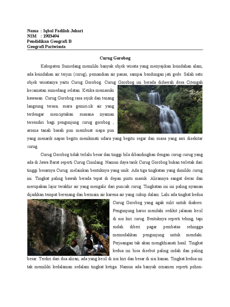 Wisata Alam Curug Gorobog | PDF