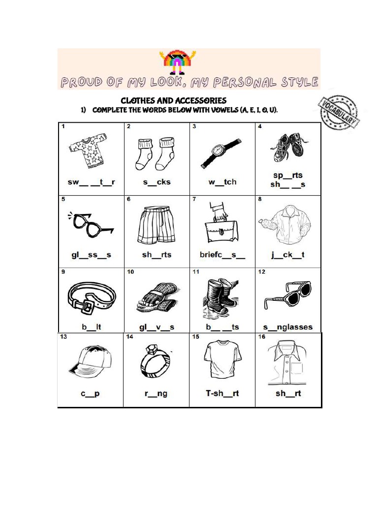 Worksheet FASHION STYLE - Second Visit 3 Compressed | PDF | Clothing ...