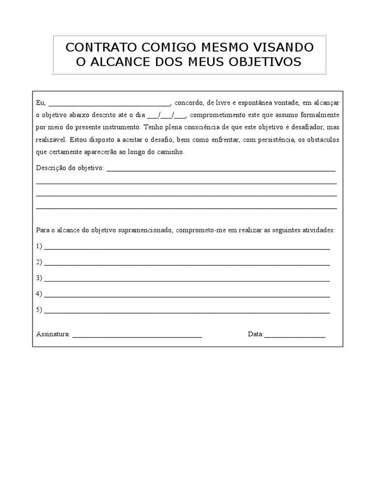 Compromisso Pessoal com Metas | PDF