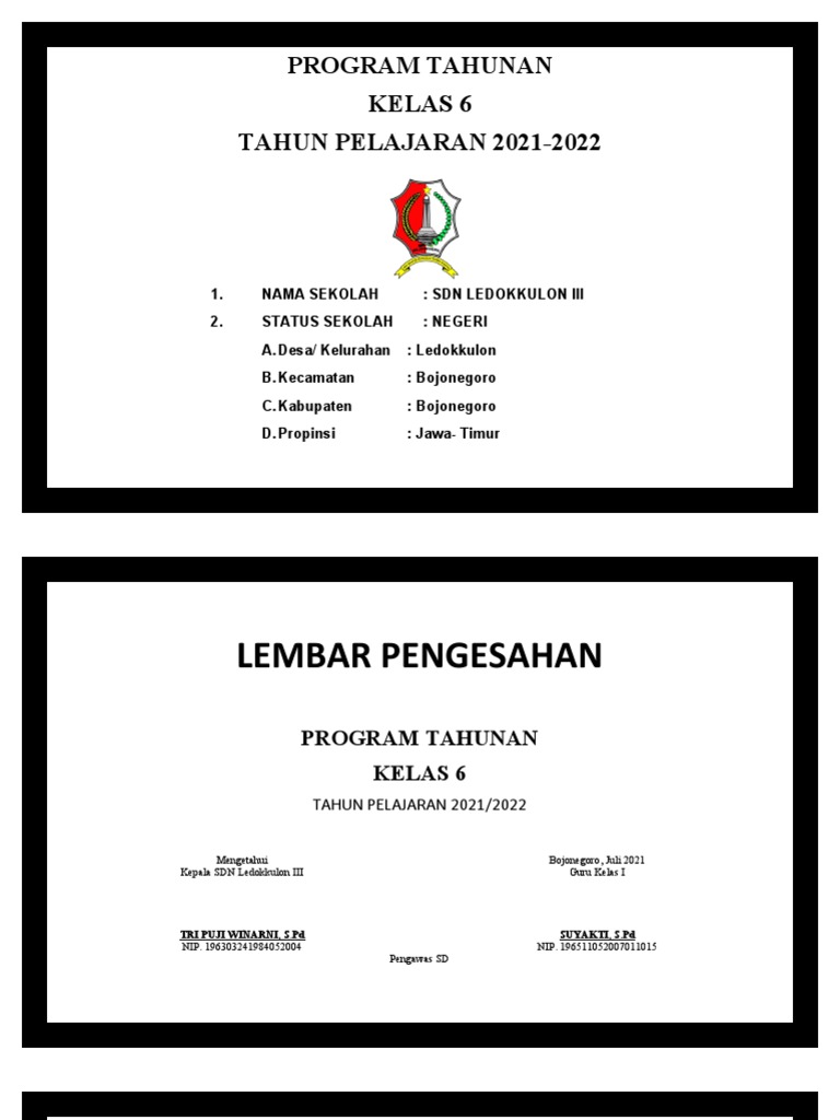Sampul Prota Kelas 6 | PDF