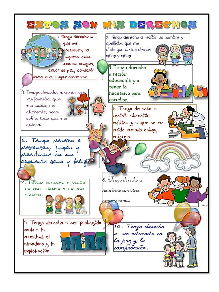 Comunicacion Infografia Derechos de Los Niños | PDF