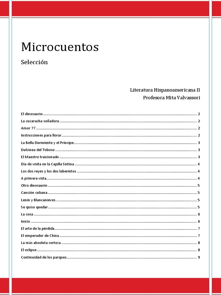 10 Microcuentos | PDF | Don Quijote