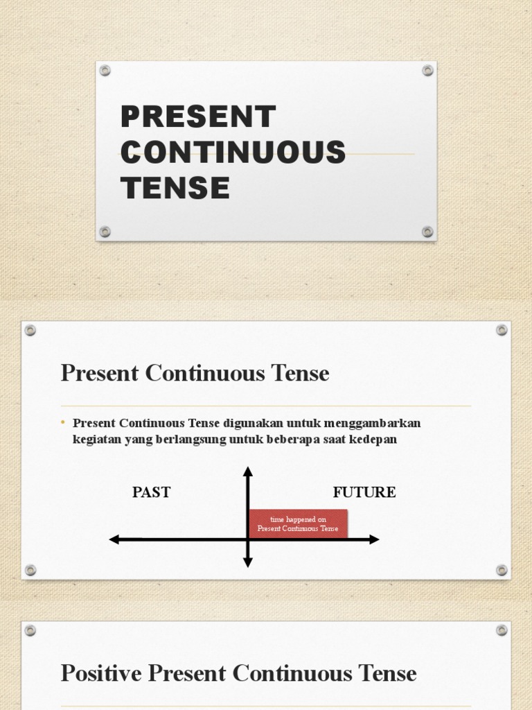 Present Continuous Tense | PDF | Grammar | Languages