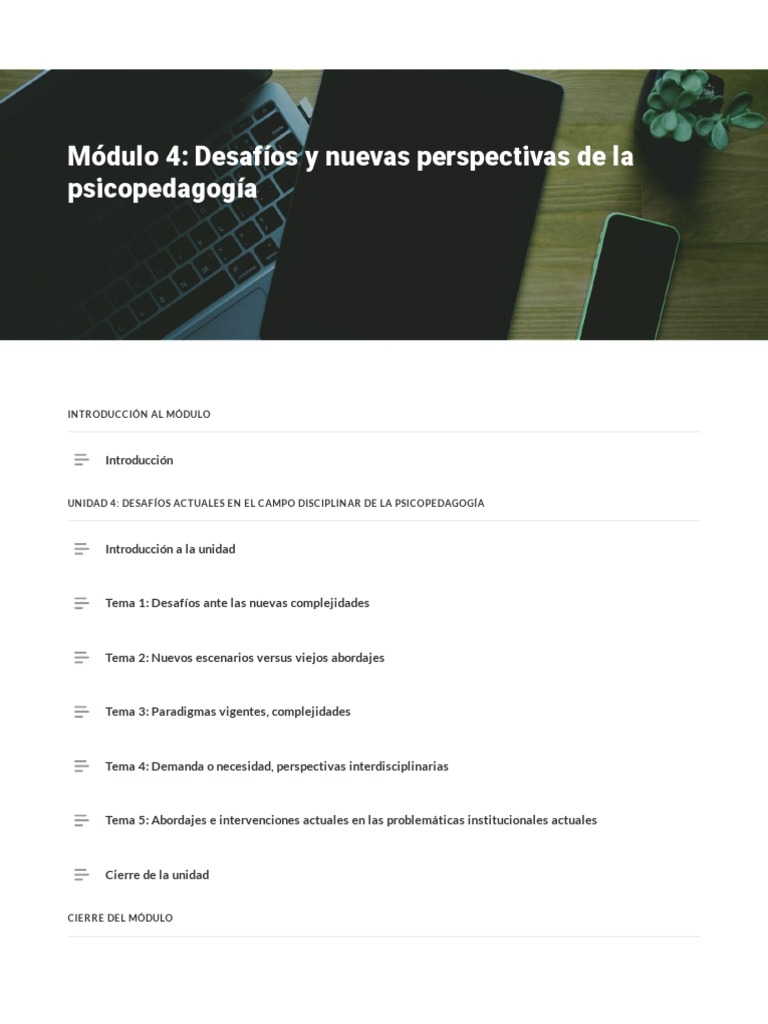 Modulo 4 Desafios y Nuevas Perspectivas de La Psicopedagogia Z4UqZ7j4 ...