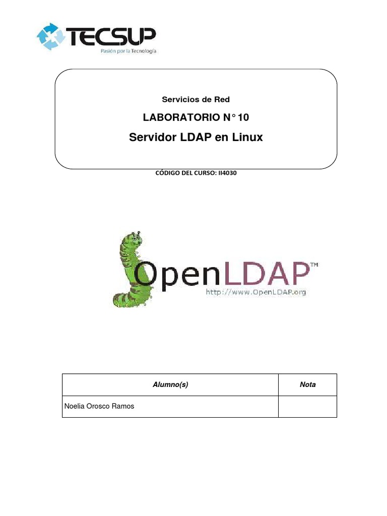 Configuración de Servidor LDAP en Linux | PDF | Dirección IP | Redes de ...