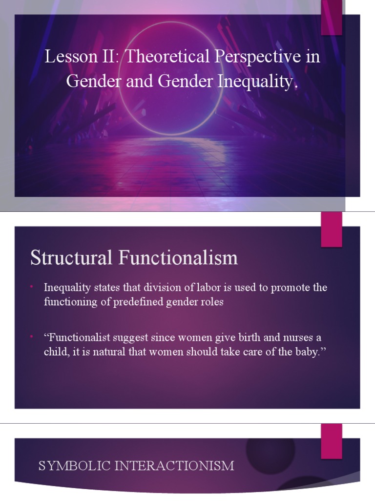 Lesson II Theory and Gender Inequality | PDF
