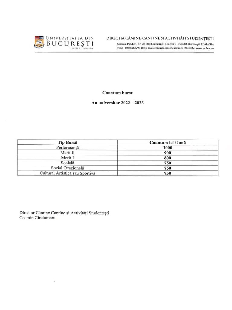 Cuantum Burse 2022 2023 | PDF