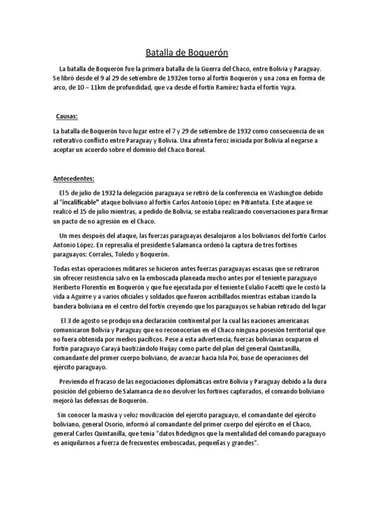 Batalla de Boquerón 2 | PDF | Militar | Operaciones militares