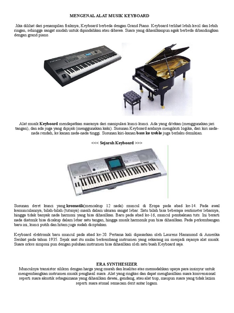 Mengenal Alat Musik-Keyboard | PDF