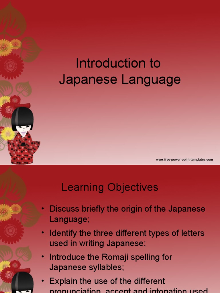 Week 2 Module 1 Introduction To Japanese Language Pdf Kanji Japanese Language