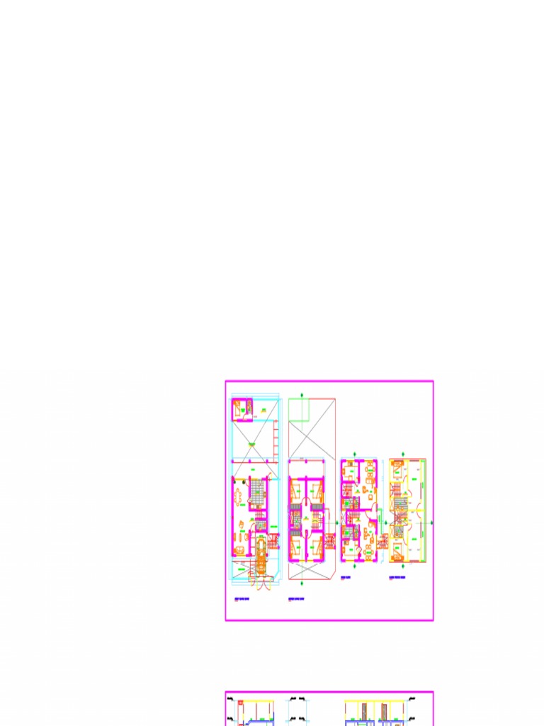 Four Storey Building Complete Project Autocad Plan Model | PDF