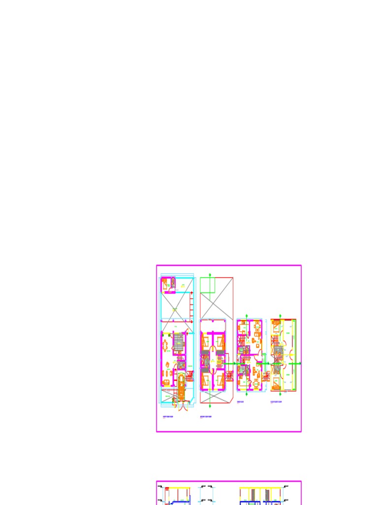 Four Storey Building Complete Project Autocad Plan | PDF | City Of ...