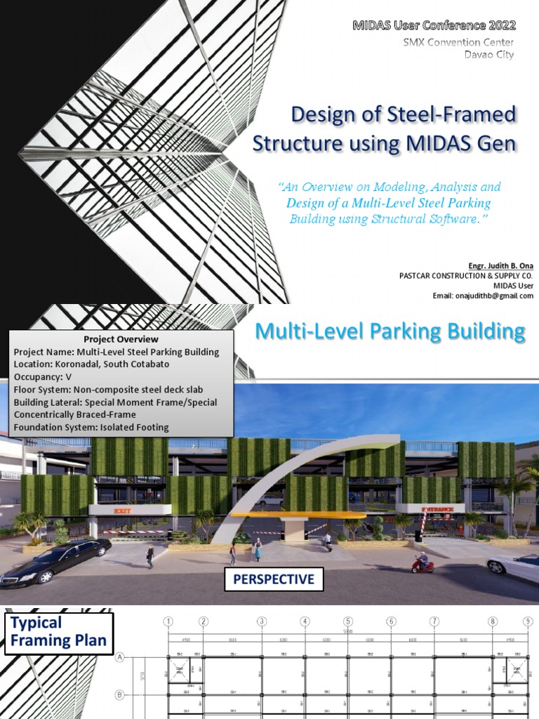 Multi-Level Steel Parking Design Overview | PDF | Beam (Structure ...