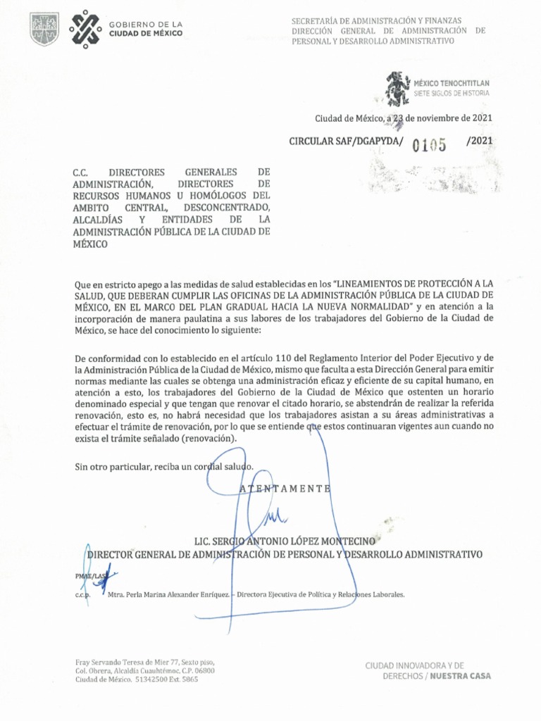 Circular DGAPYDA 0105 | PDF