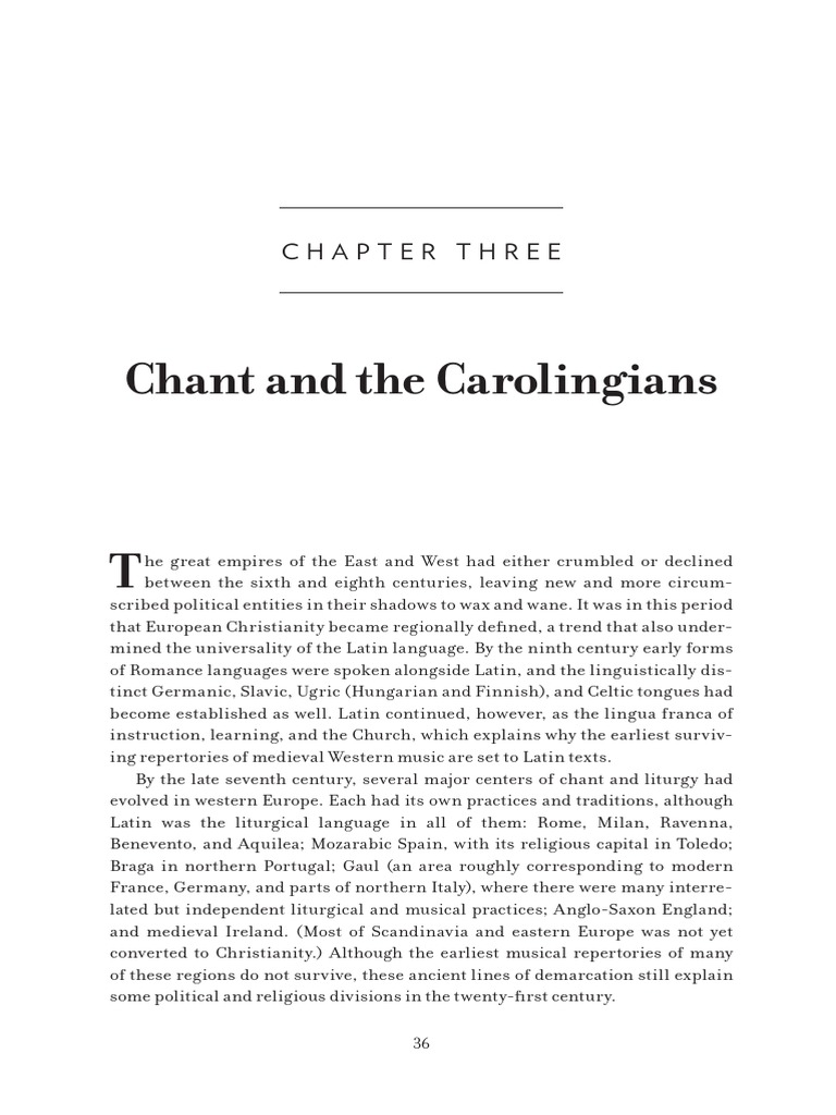 Chant and The Carolingians | PDF | Gregorian Chant | Mass (Liturgy)