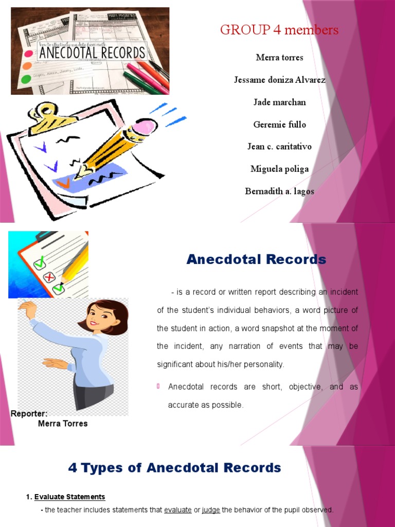 Anecdotal-Records Report | PDF | Attitude (Psychology) | Cognition