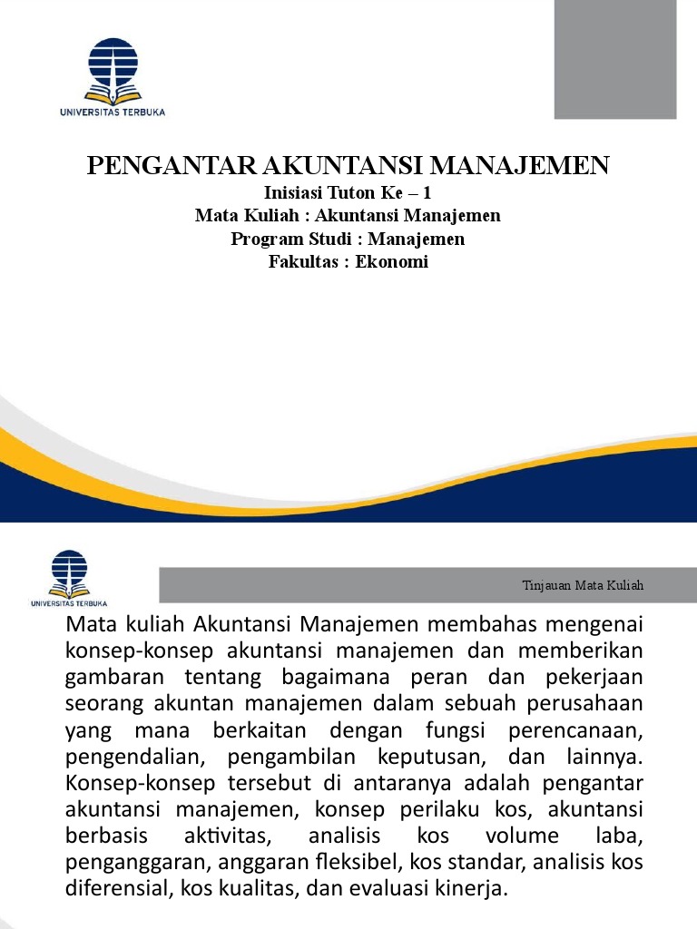 Akuntansi Manajemen PPT Modul 1 | PDF