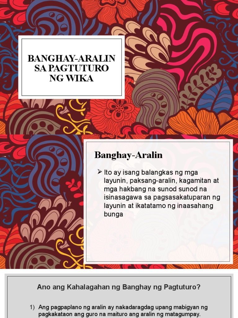 Banghay Aralin Sa Pagtuturo NG Wika | PDF Banghay Aralin Sa Pagtuturo NG Wika | PDF