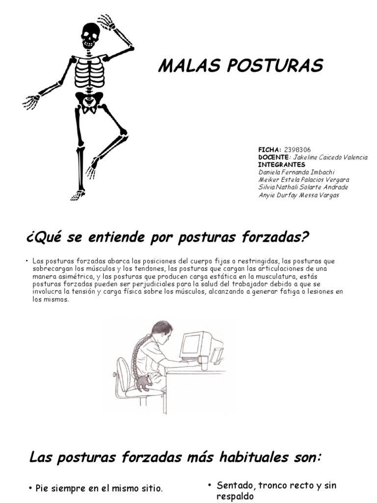 Malas Posturas | PDF | Medicina CLINICA | Enfermedades y trastornos