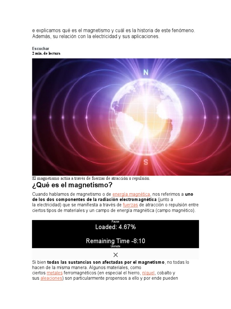 ¿Qué Es El Magnetismo? | PDF | Magnetismo | Imán