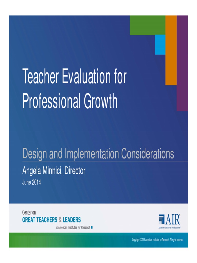 Teacher Evaluation Professional Growth | PDF | Educational Assessment ...