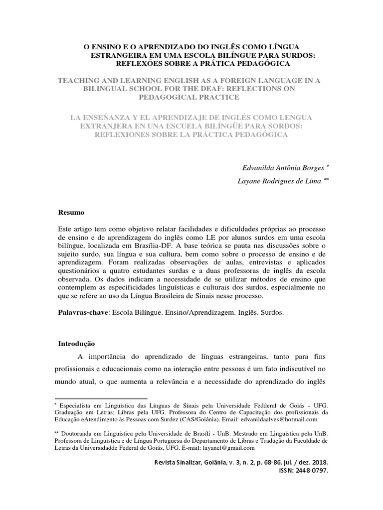 Admin, 55515-Borges, Lima | PDF | Aprendizado | Surdez