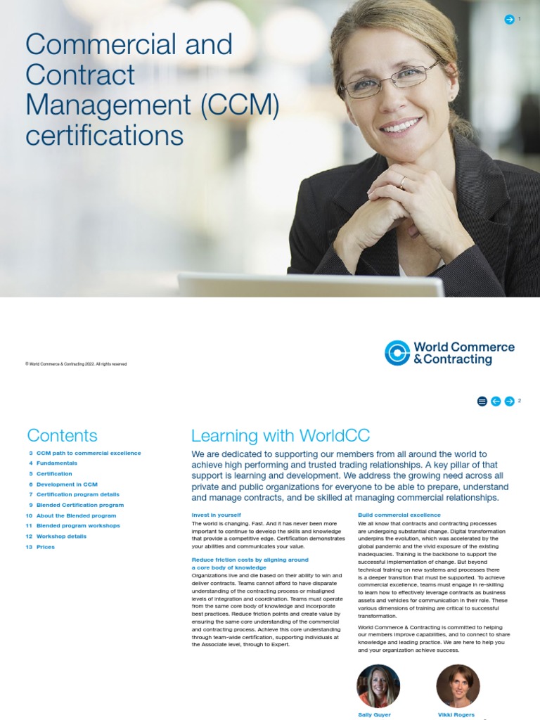 WorldCC CCM Certification | PDF | Request For Proposal | Negotiation