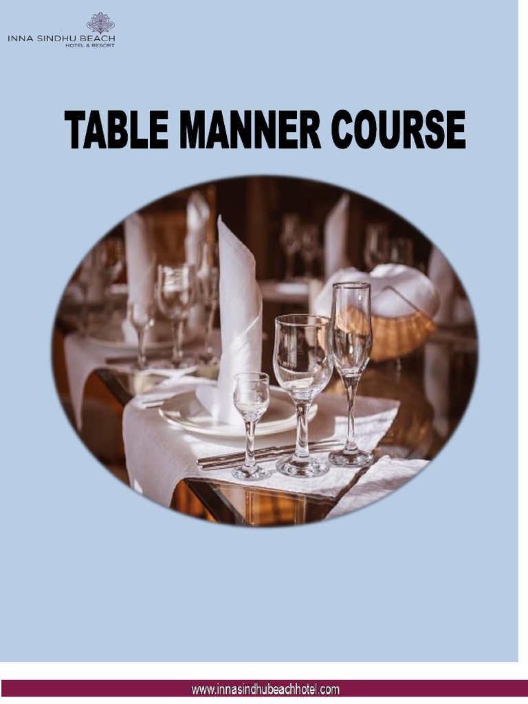 Panduan Table Manner Internasional | PDF | Memasak, Makanan, & Anggur ...
