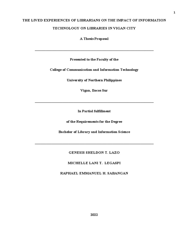 Chapter 1 and 2 Thesis | PDF | Libraries | Educational Technology