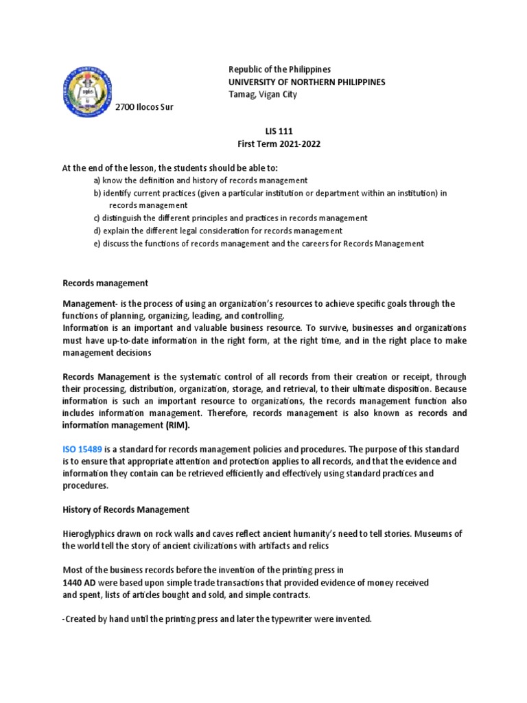 T2-Records Management | PDF | Records Management | World Wide Web