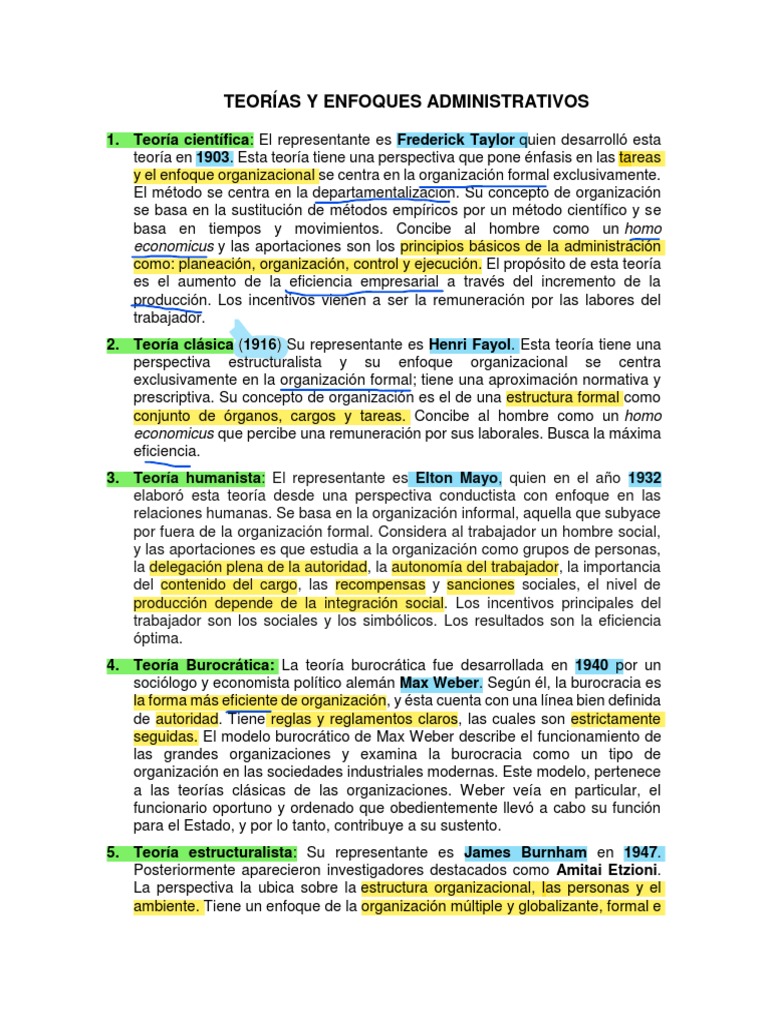 06 - Teorias y Enfoques Administrativos | PDF | Burocracia | Teoría de juego