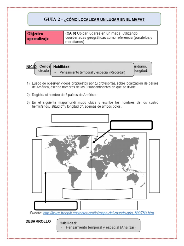 Guia 2 - ¿Cómo Localizar Un Lugar en El Mapa | Descargar gratis PDF ...