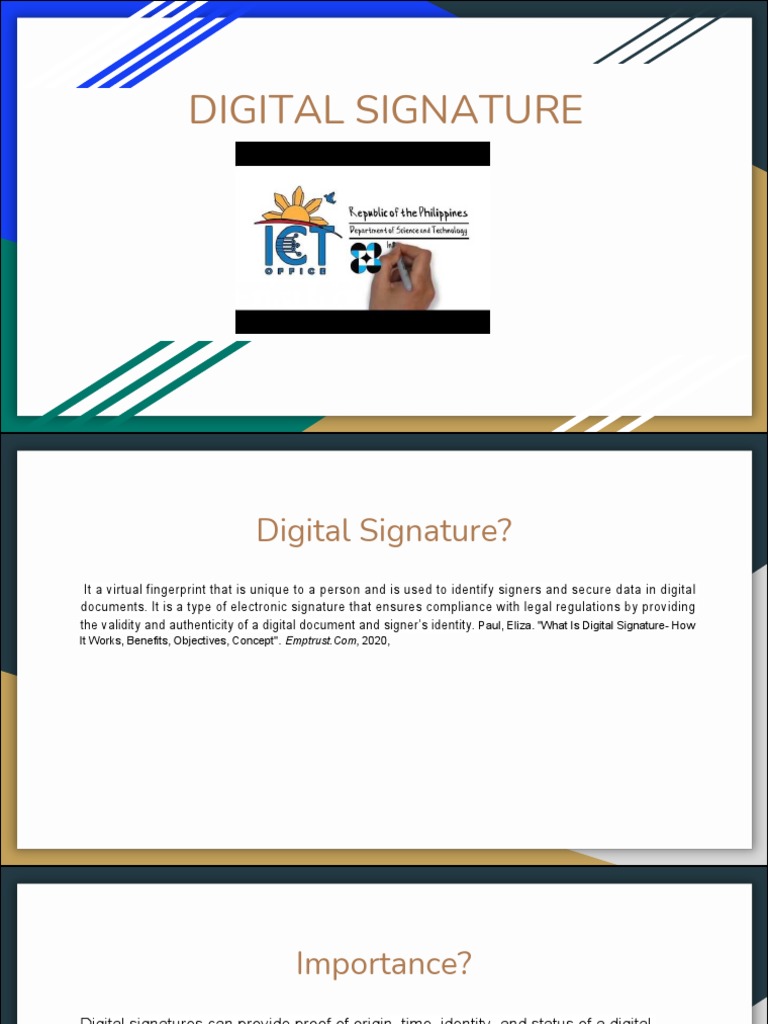 DIGITAL-SIGNATURE Presentation | PDF | Public Key Certificate | Public ...