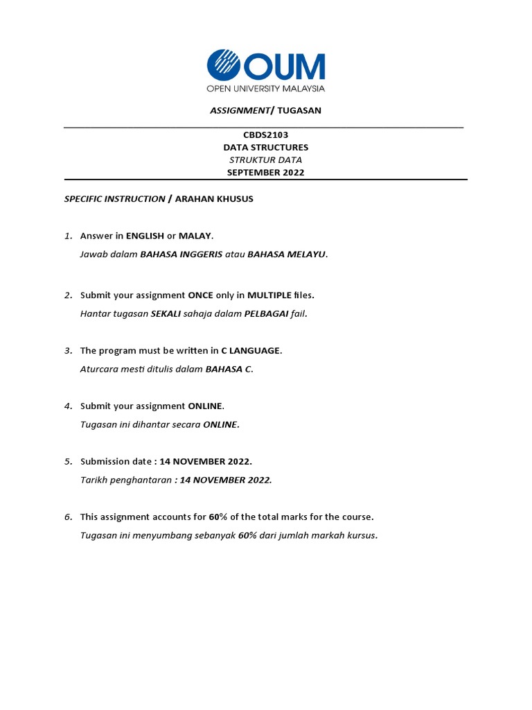 Assignment/ Tugasan | PDF | Computer Programming | Computer Data