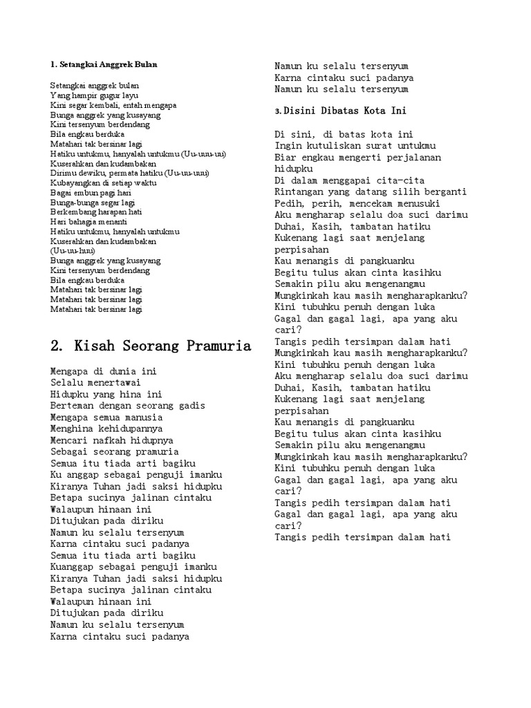 Setangkai Anggrek Bulan | PDF