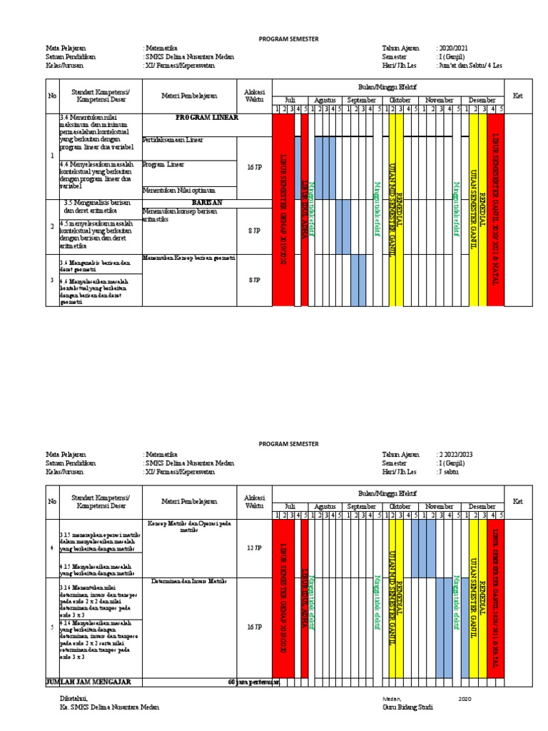 Prosem Kelas XI | PDF