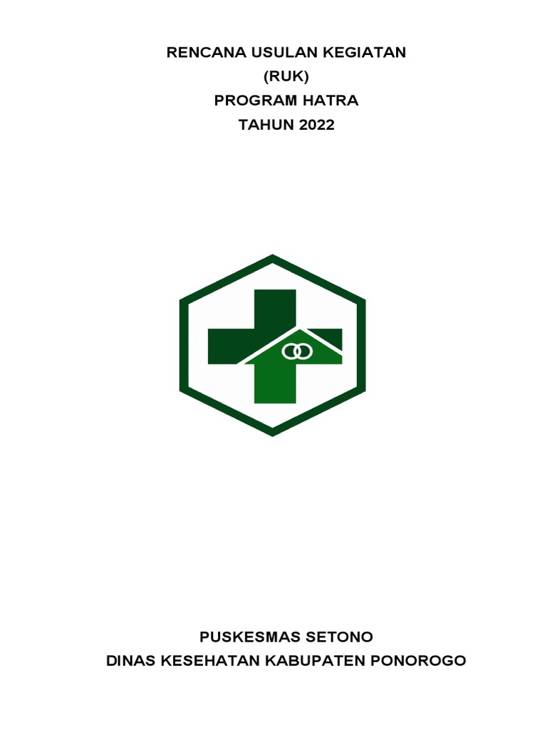 Rencana Kegiatan Hatra Puskesmas Setono | PDF