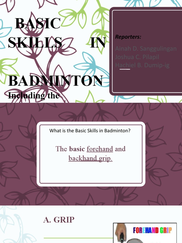 Basic Badminton Skills Guide | PDF | Athletic Sports | Hobbies