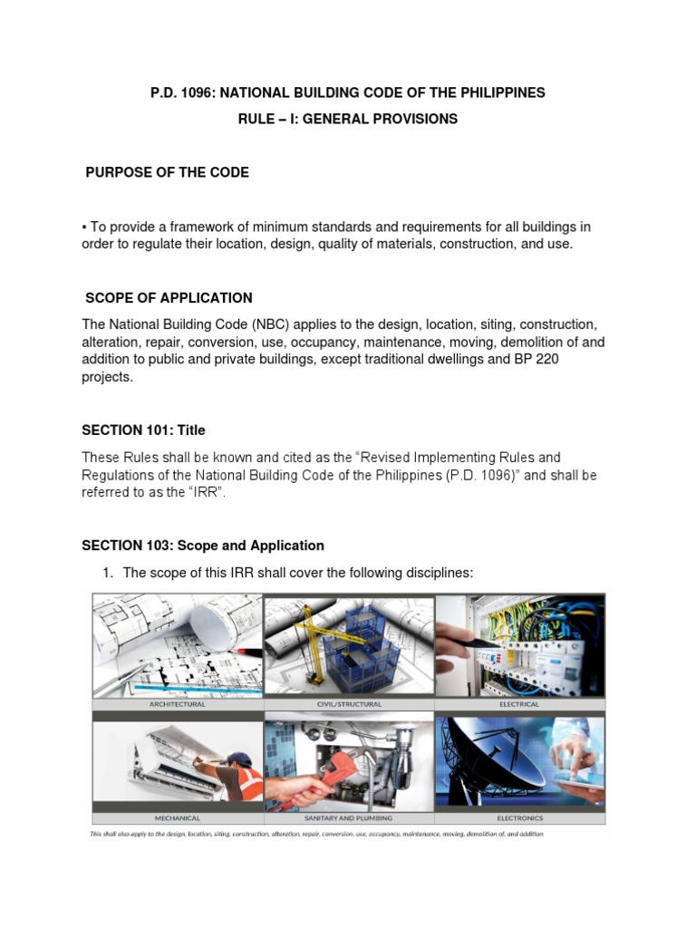 Revised National Building Code (P.D. 1096) | PDF | Building Code | Wall