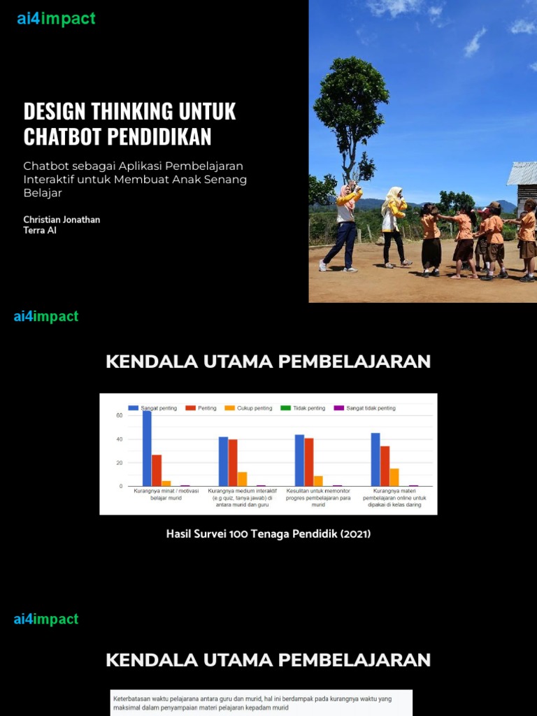 02 - Online Lecture 1 - Design Thinking - Chatbot Untuk Dunia Pendidikan | PDF