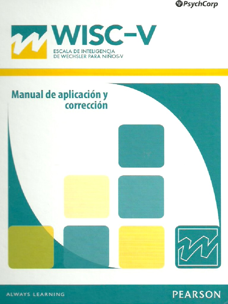 WISC-V COMPLETO Manual de Aplicación y Corrección | PDF