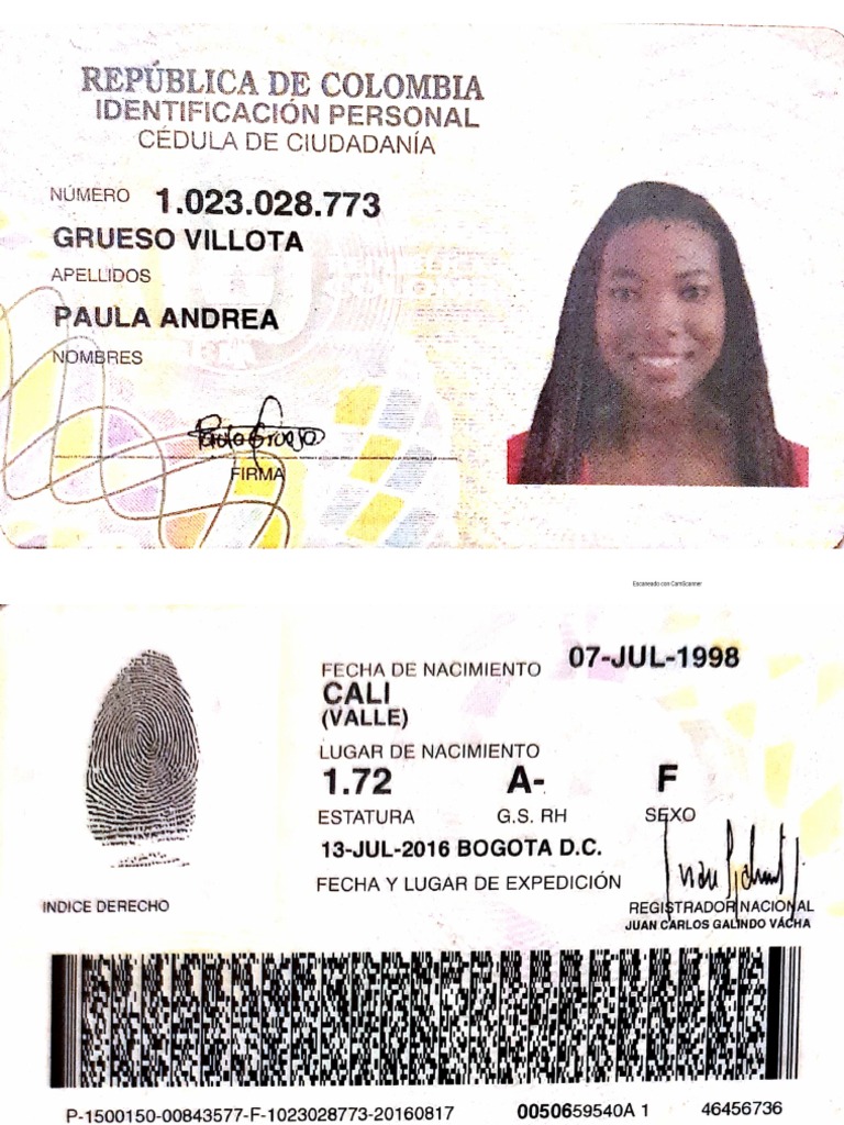 Cedula Paula Grueso | PDF
