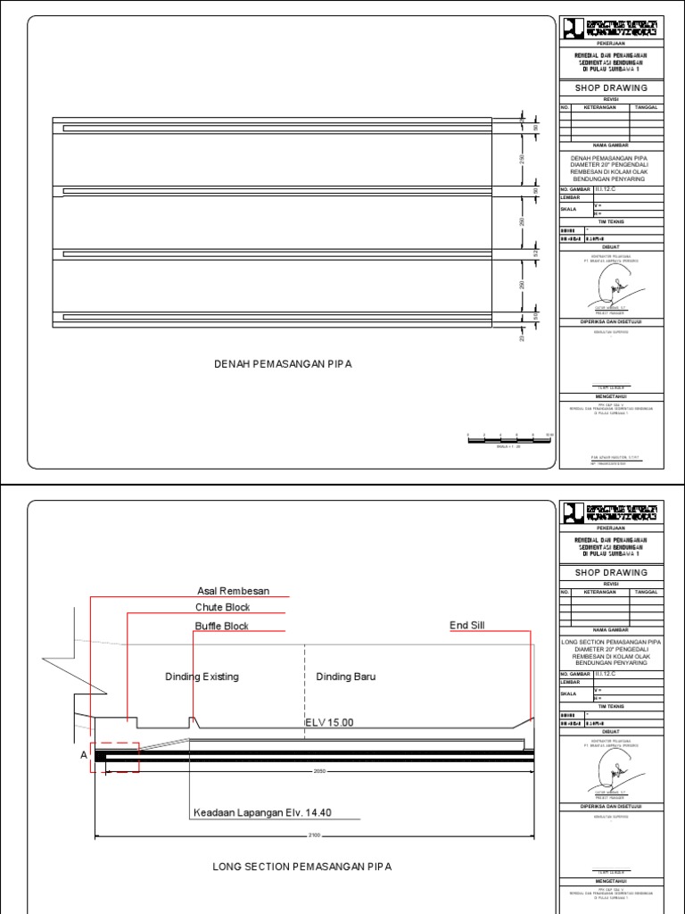 Pipa Kolam Olak Untuk Rembesan | PDF