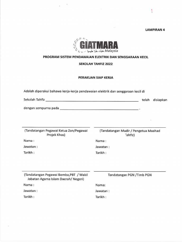 Perakuan Siap Kerja - Tahfiz | PDF