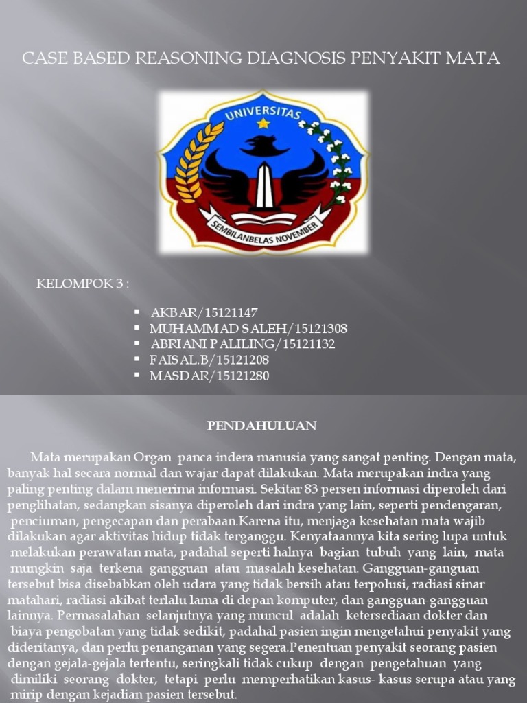 Case Based Reasoning Diagnosis Penyakit Mata | PDF