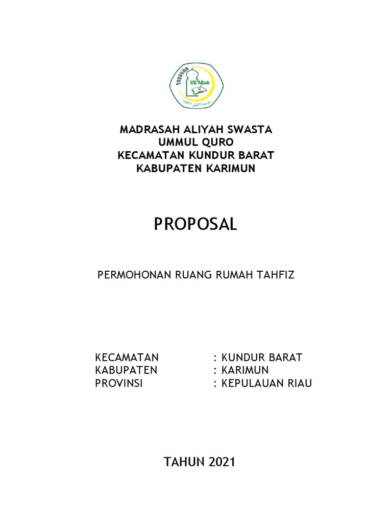 Proposal Asrama Rab Mas Ummul Quro | PDF