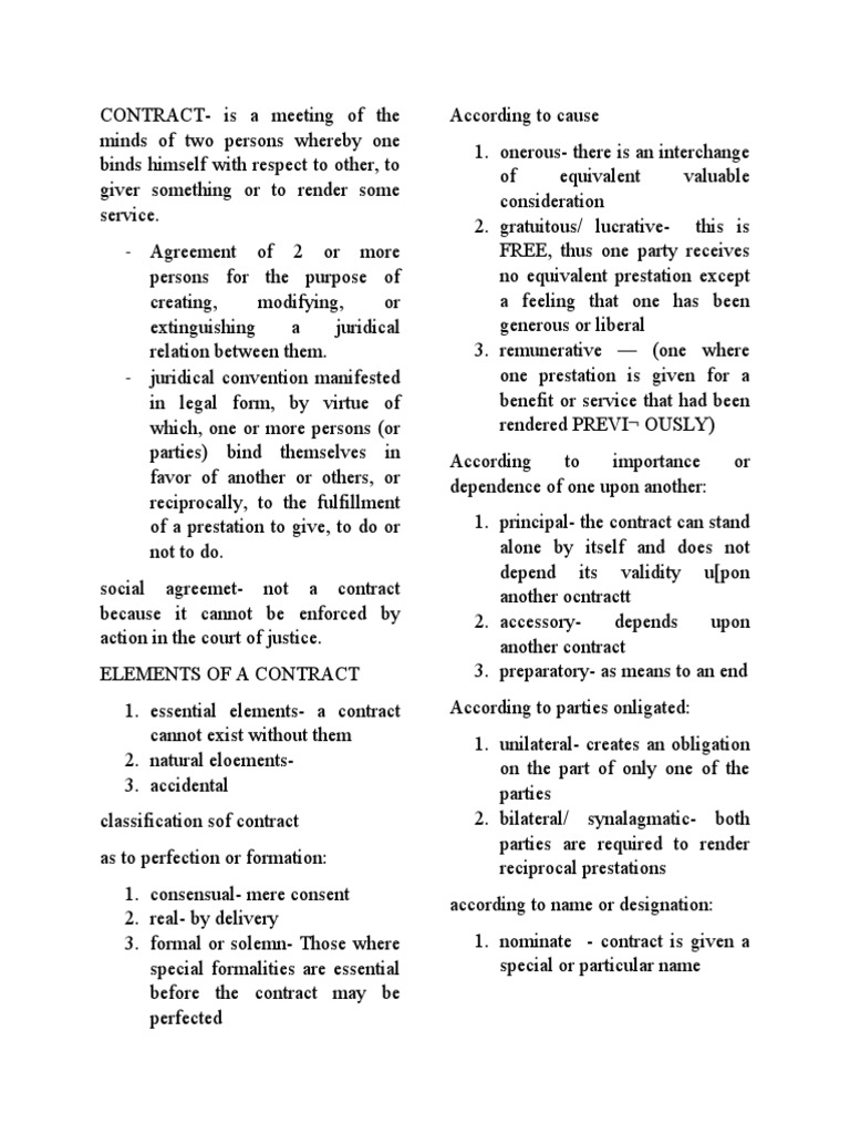 Understanding the Essential Elements and Classifications of Contracts | PDF | Mortgage Loan | Loans