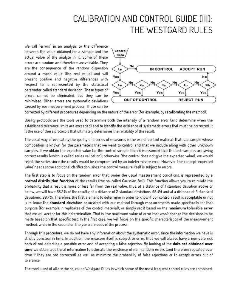 Westgard Rules | PDF | Errors And Residuals | Standard Deviation